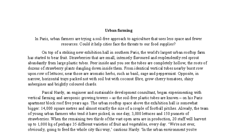 Urban Farming Innovations in Paris: A Sustainable Approach to ...