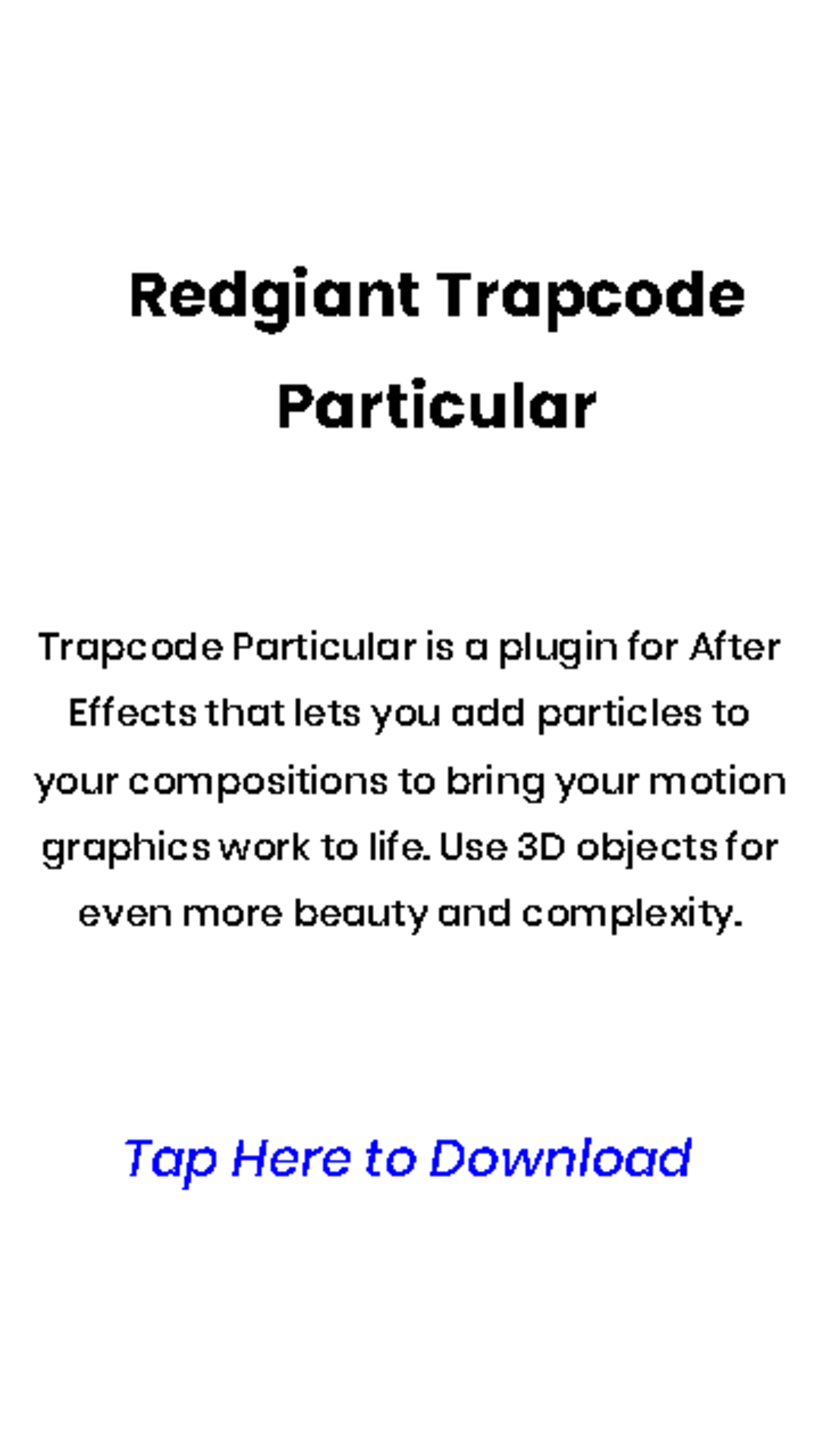 After Effects Plugins - cdxvgfdc - Redgiant Trapcode Particular ...