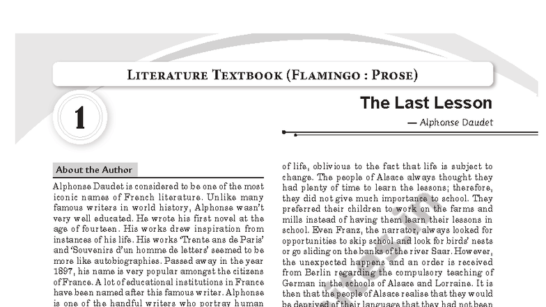 LAST Lesson Analysis: Alphonse Daudet's Impact on Language and Identity ...