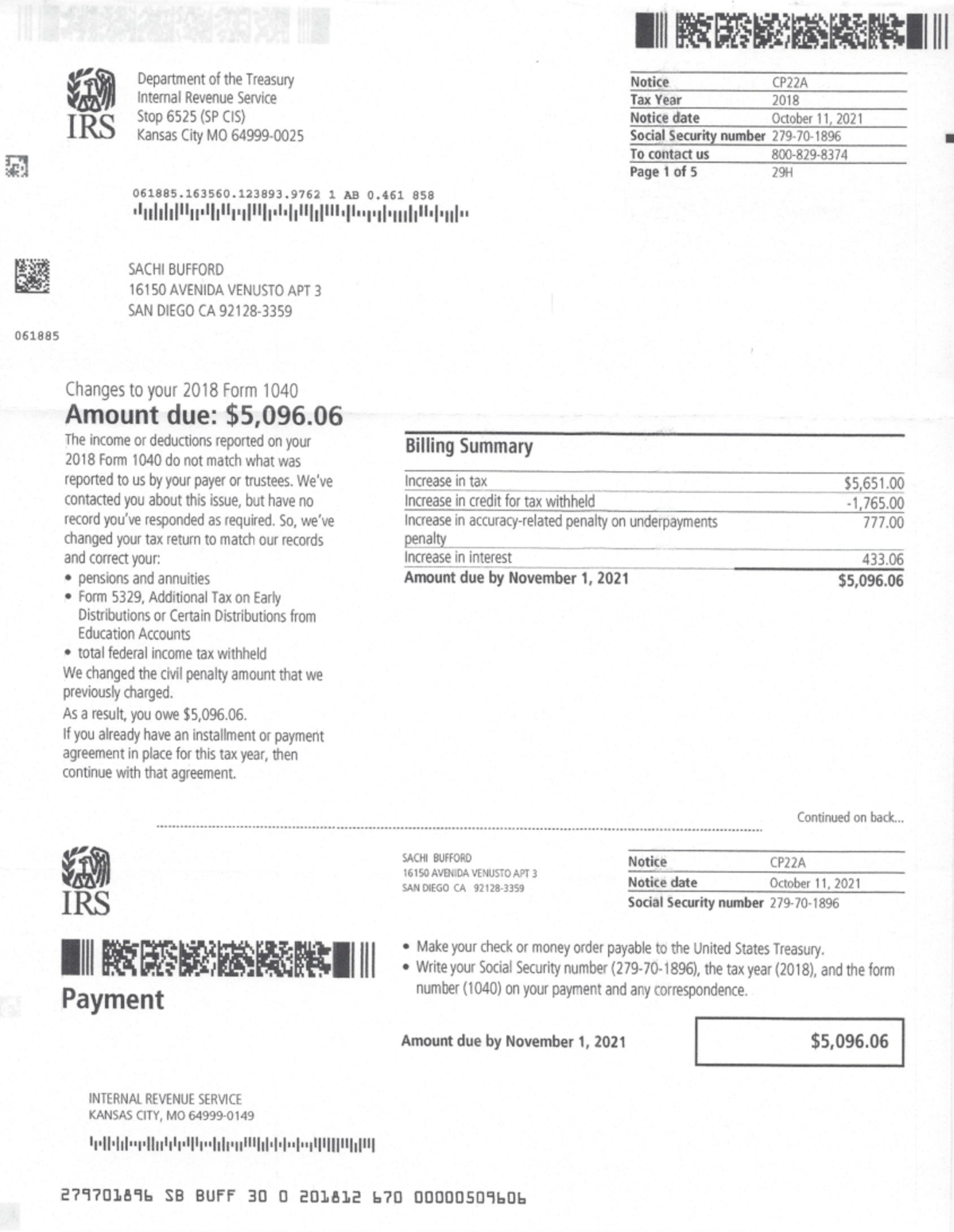 Irs - This is a practice document for class materials - Department of ...