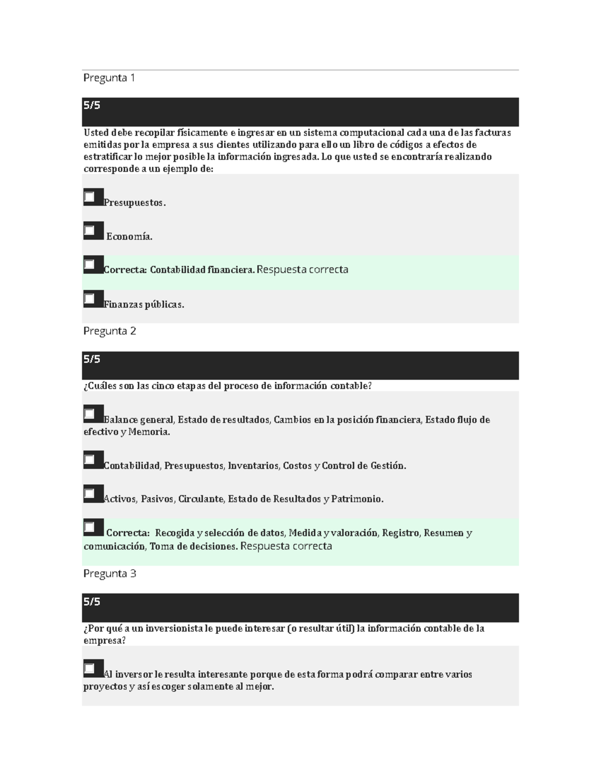 Prueba 1 - Contabilidad Financiera: Preguntas y Respuestas Clave - Studocu