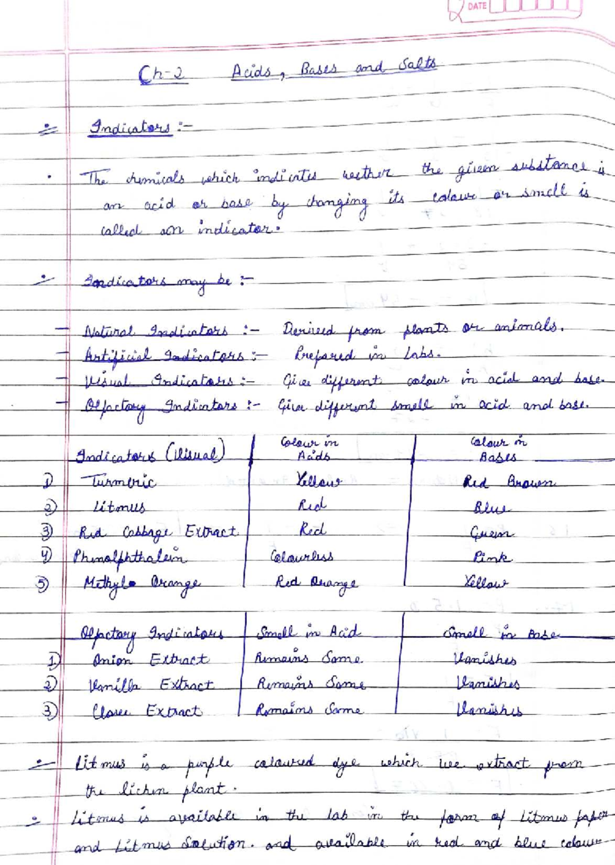 Chemistry Notes: Acids, Bases, and Salts - Chapter 2 (SCI 101) - Studocu