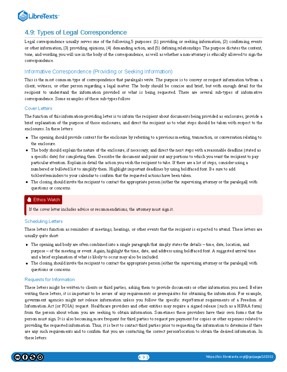 4.9: Types of Legal Correspondence - Key Insights and Guidelines - Studocu