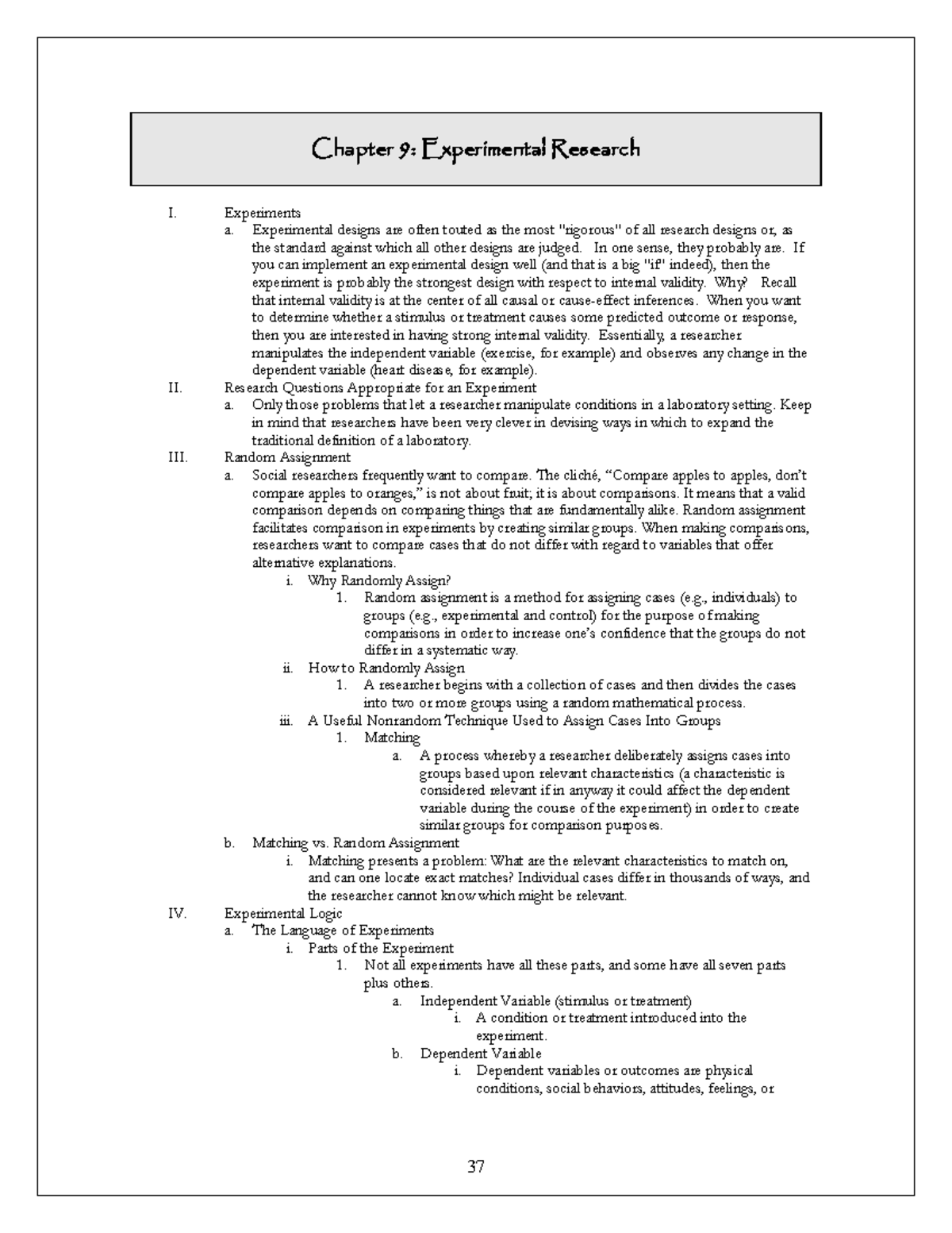 1. Experimental Research Design - Chapter 9: Experimental Research I ...