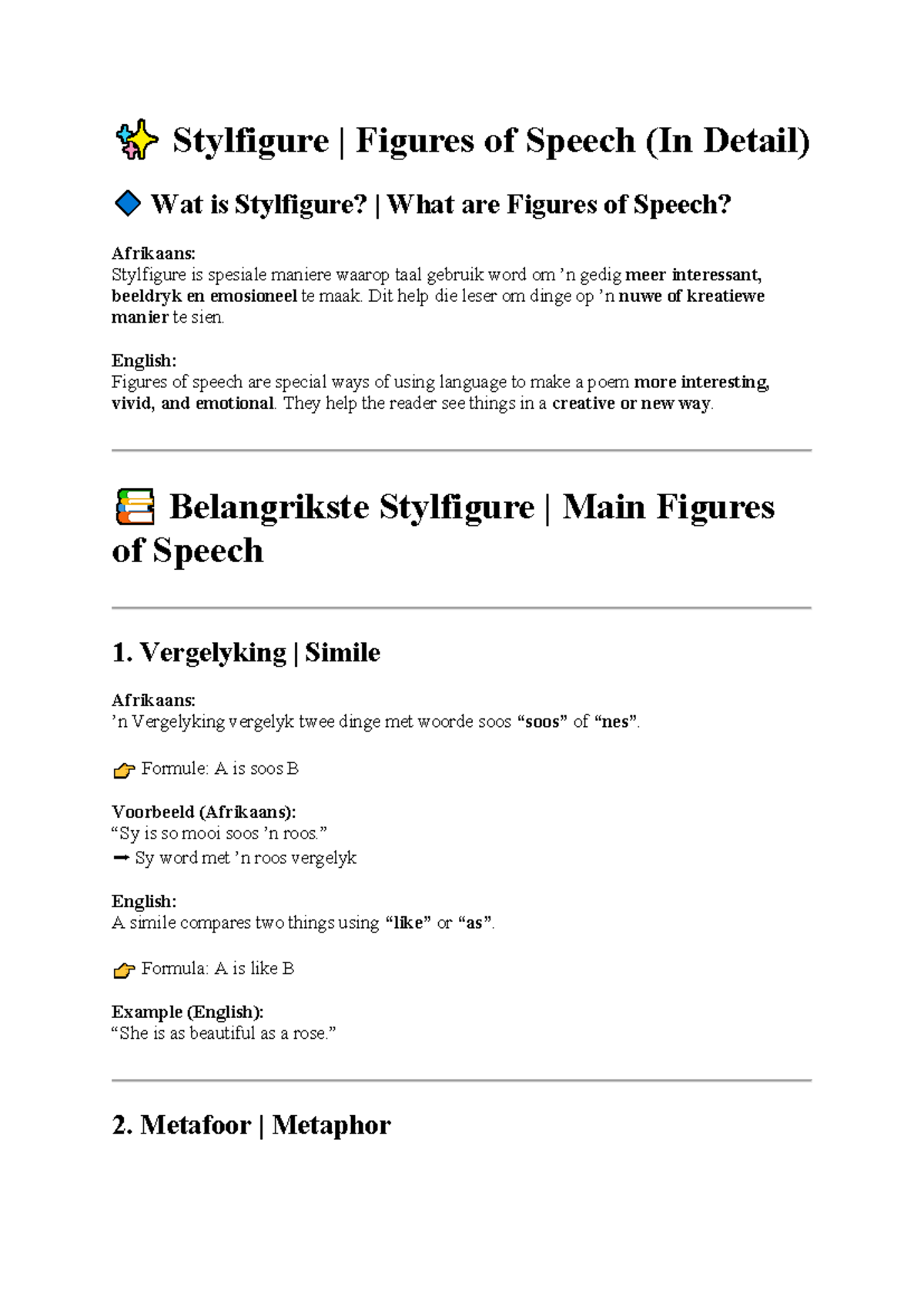 Stylfigure: Understanding Figures of Speech for Poetry - Studocu