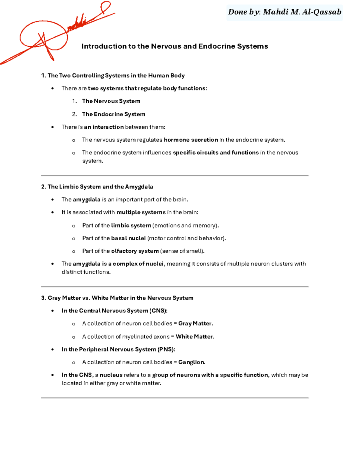 Introduction to the Nervous and Endocrine Systems (BIO 101) - Studocu