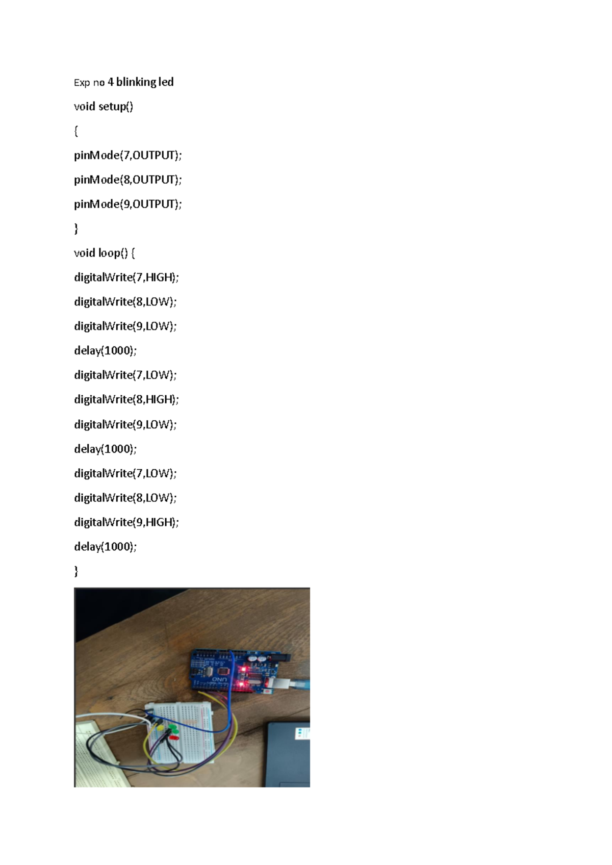 Final Exam IoT Experiments: Blinking LED & Sensor Setup - Studocu
