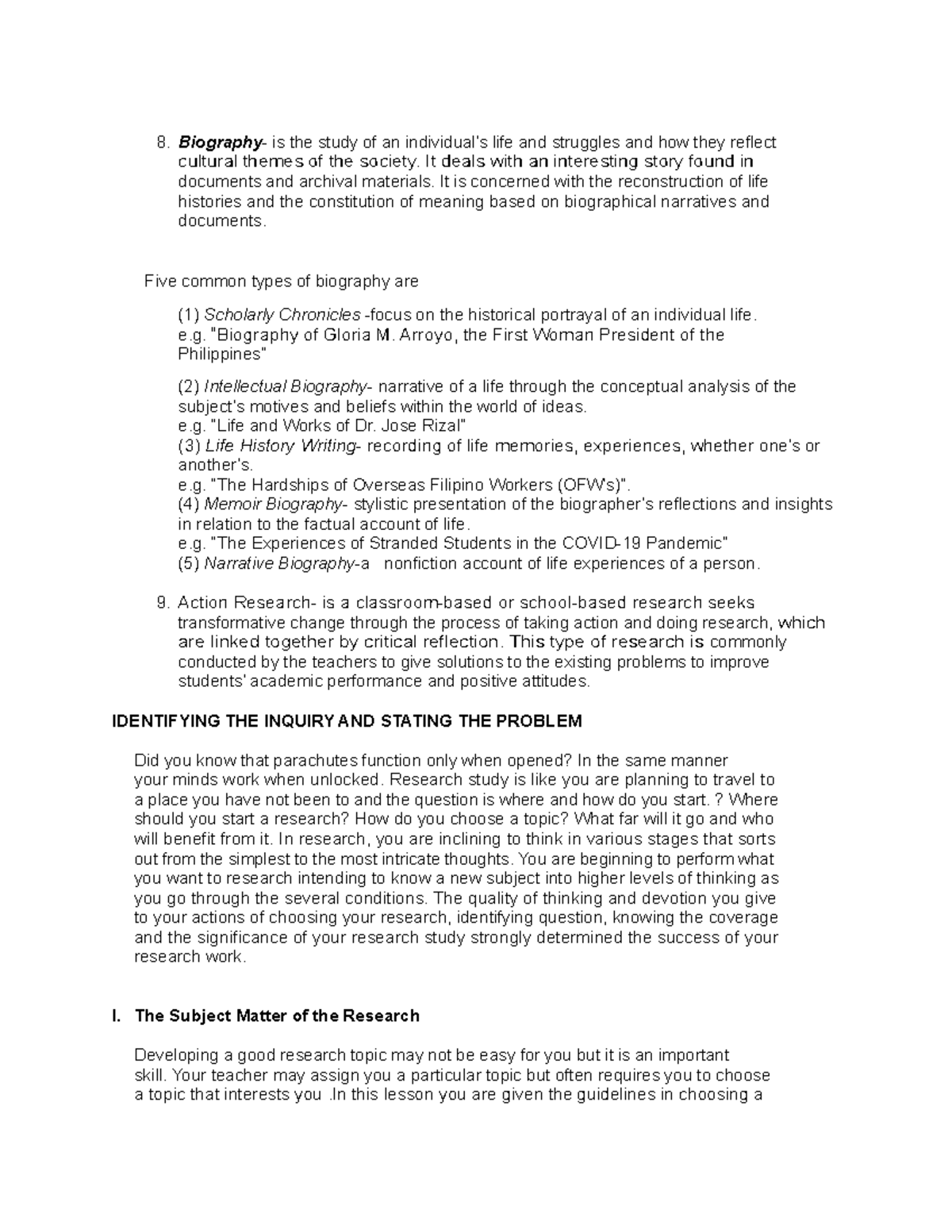 Research Method in PA: Module 1 - Understanding Biographies and Action ...