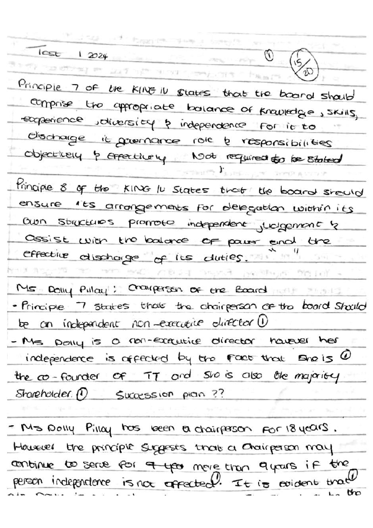 Auditing Week 6 Tutorial Work: KING IV Principles Analysis - Studocu