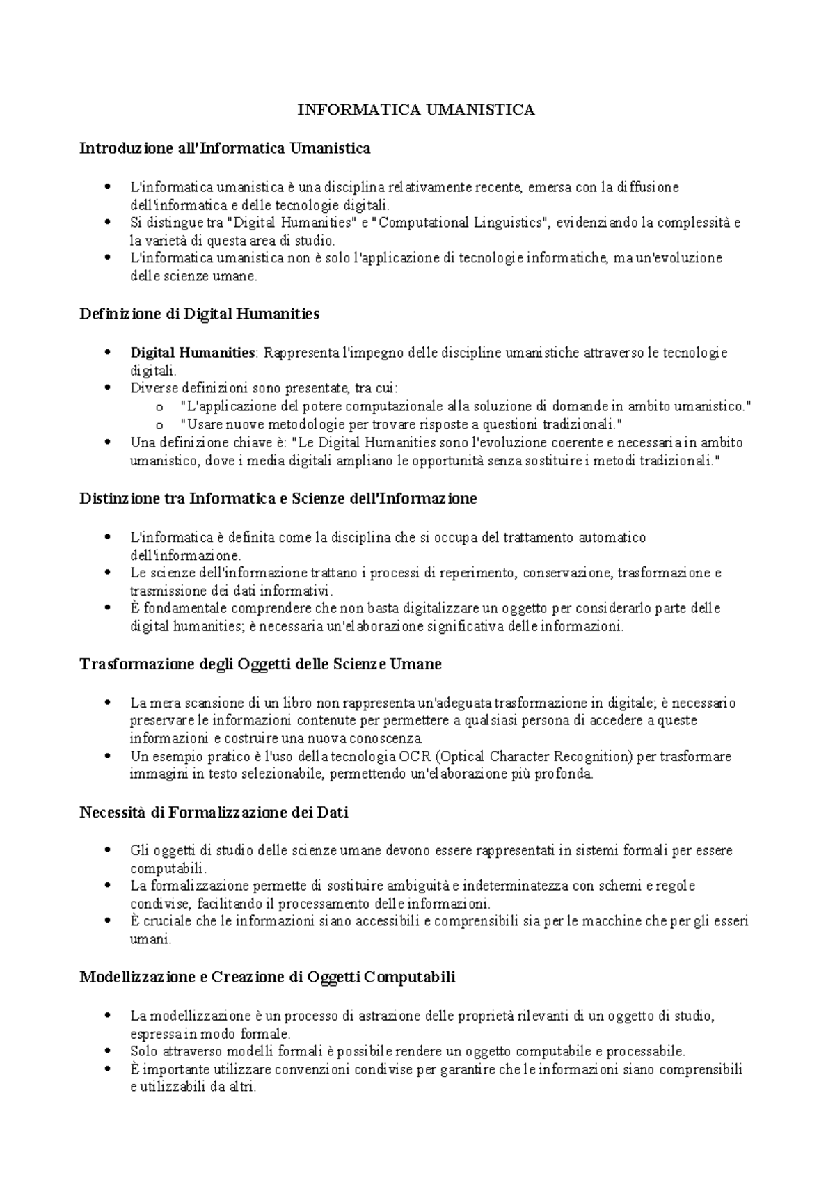 INFORMATICA UMANISTICA: Introduzione alle Digital Humanities e ...