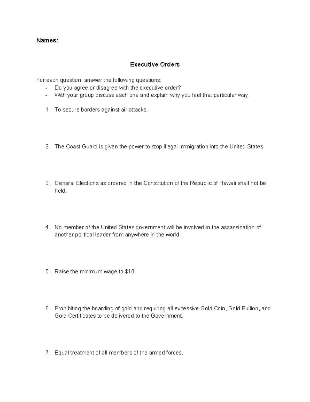 Executive Orders Discussion: Analysis and Opinions on Key Policies ...