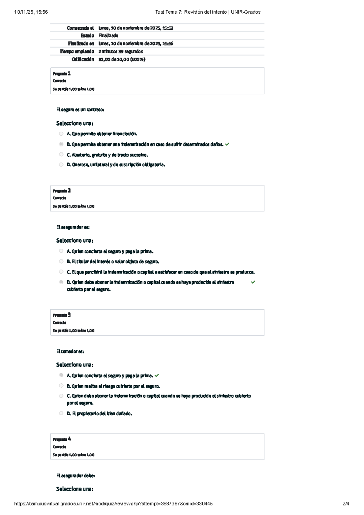 Test 15:56 Tema 7: Revisión de Derecho Mercantil II - Studocu