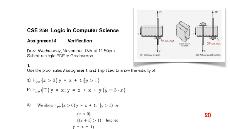 CSE 259 Assignment 4 Solutions: Logic Verification Notes - Studocu