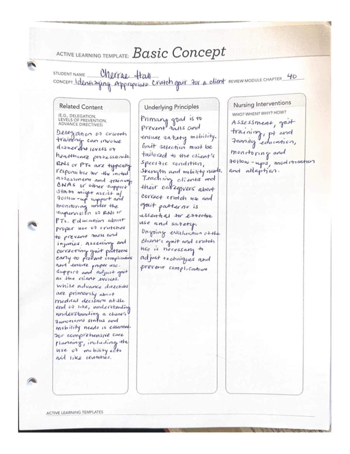 Active Learning Template: Chronic Pain Management (NUR 41) - Studocu