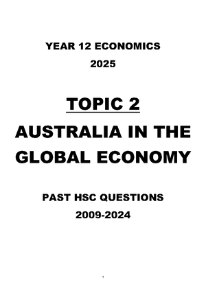 HSC Economics - Grade: 12 - New South Wales Higher School Certificate ...