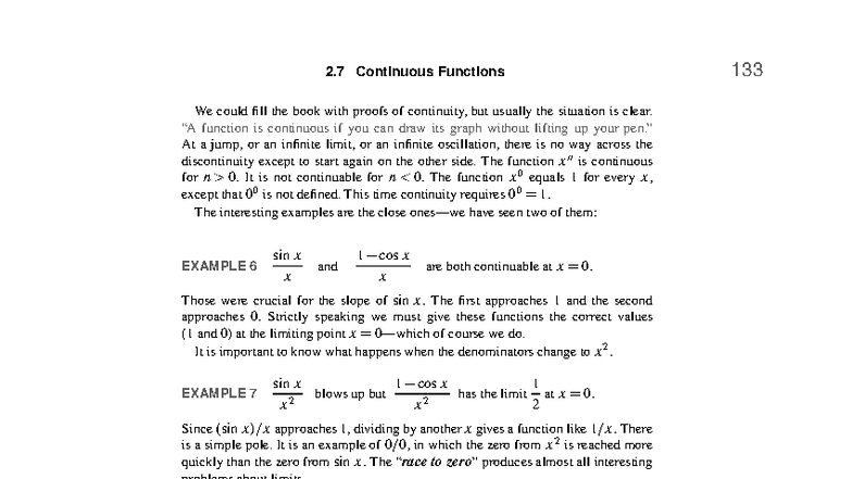 CH2part 16 - Summary of Continuous Functions in Calculus - Studocu