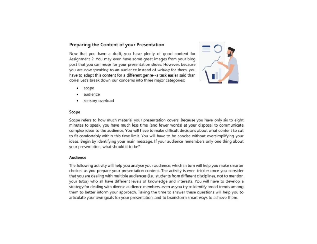 Presentation Preparation - Preparing the Content of your Presentation ...