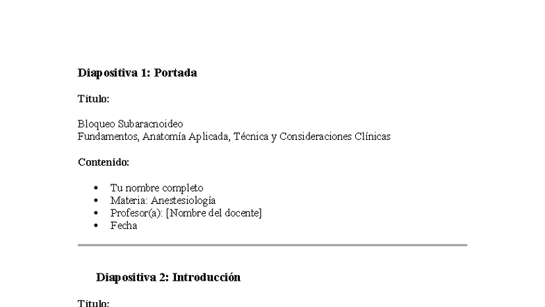 Anestesiología: Bloqueo Subaracnoideo - Fundamentos y Técnicas - Studocu