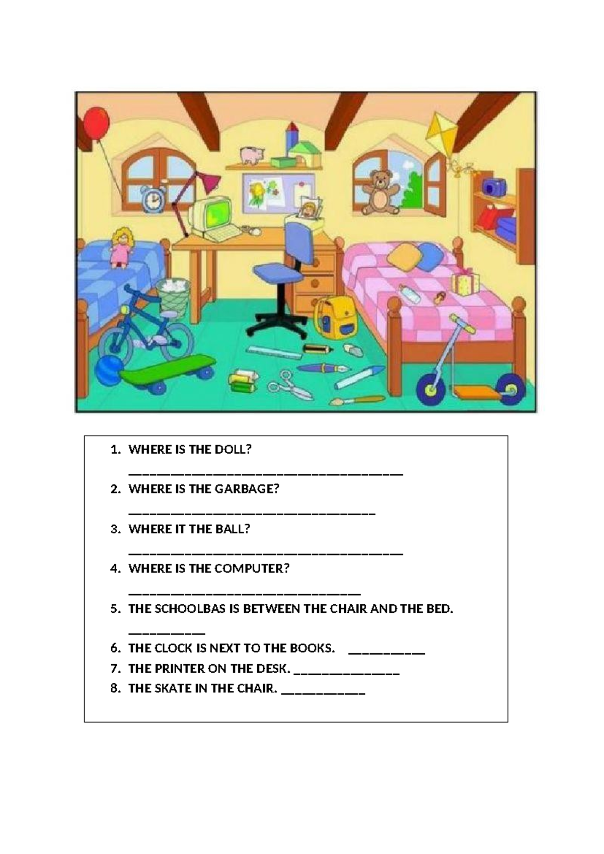 Prepositions of Place Wordsearch Activity - Studocu