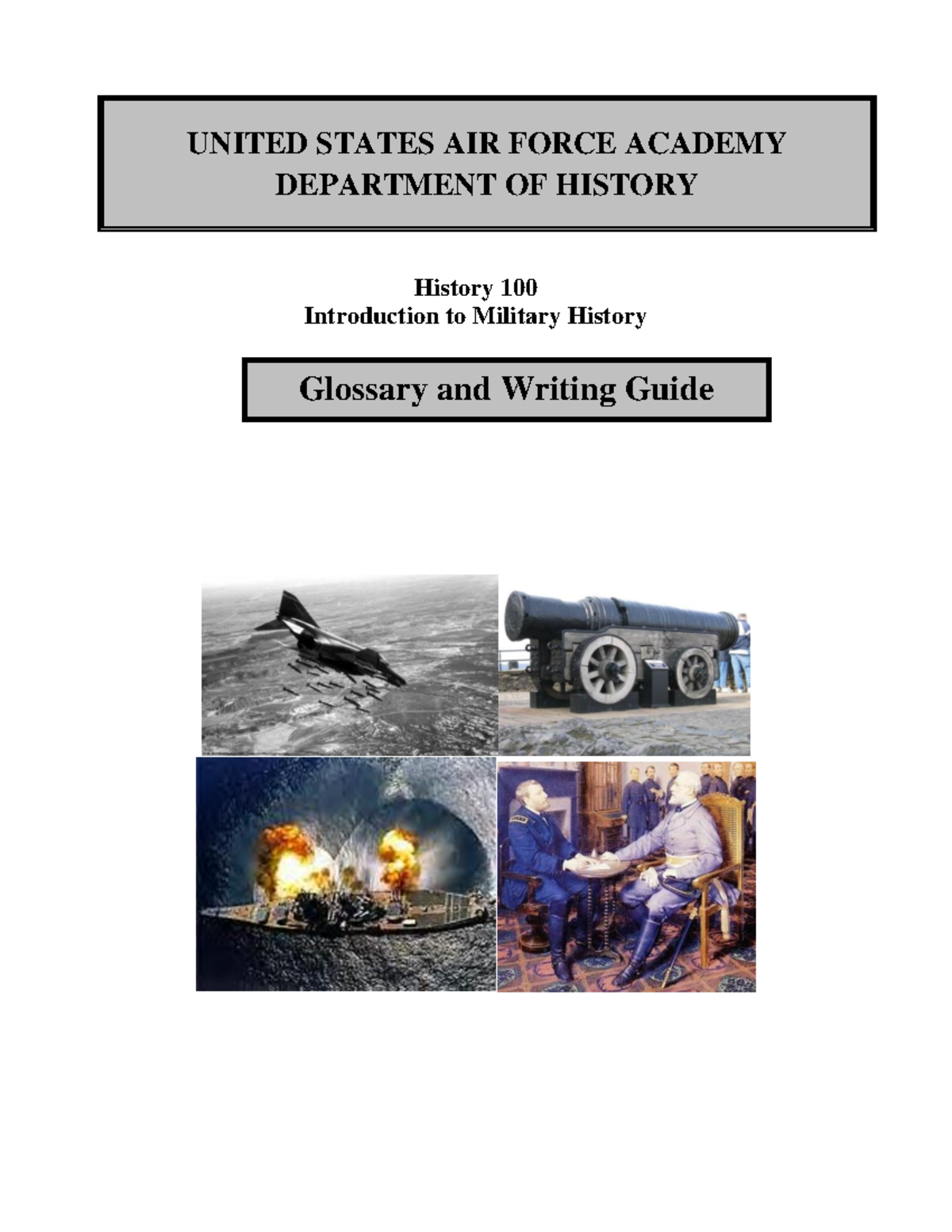 Glossary and Writing Guide - History 100 Introduction to Military ...