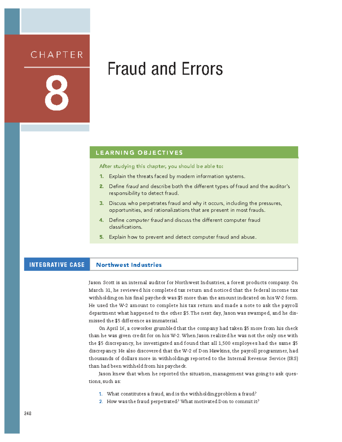 CHAPTER 8: Understanding Fraud and Errors in Accounting Information ...