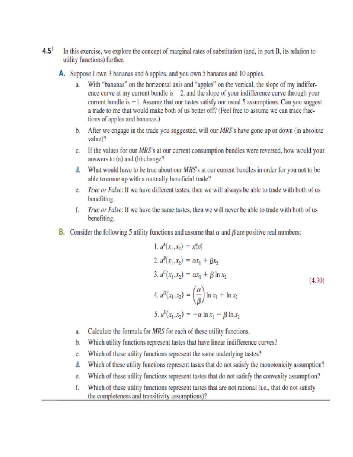 EC2501 - Exercise 2: Exploring Marginal Rates of Substitution and ...