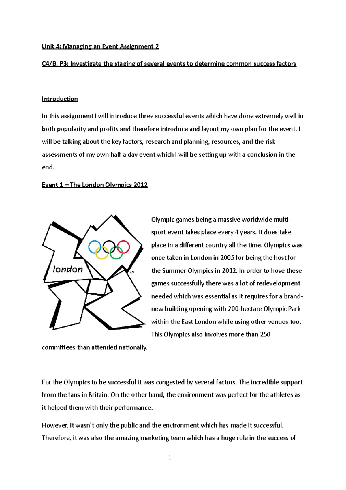 Unit 22 Market Research - Assignment 2 - In this report I will be ...