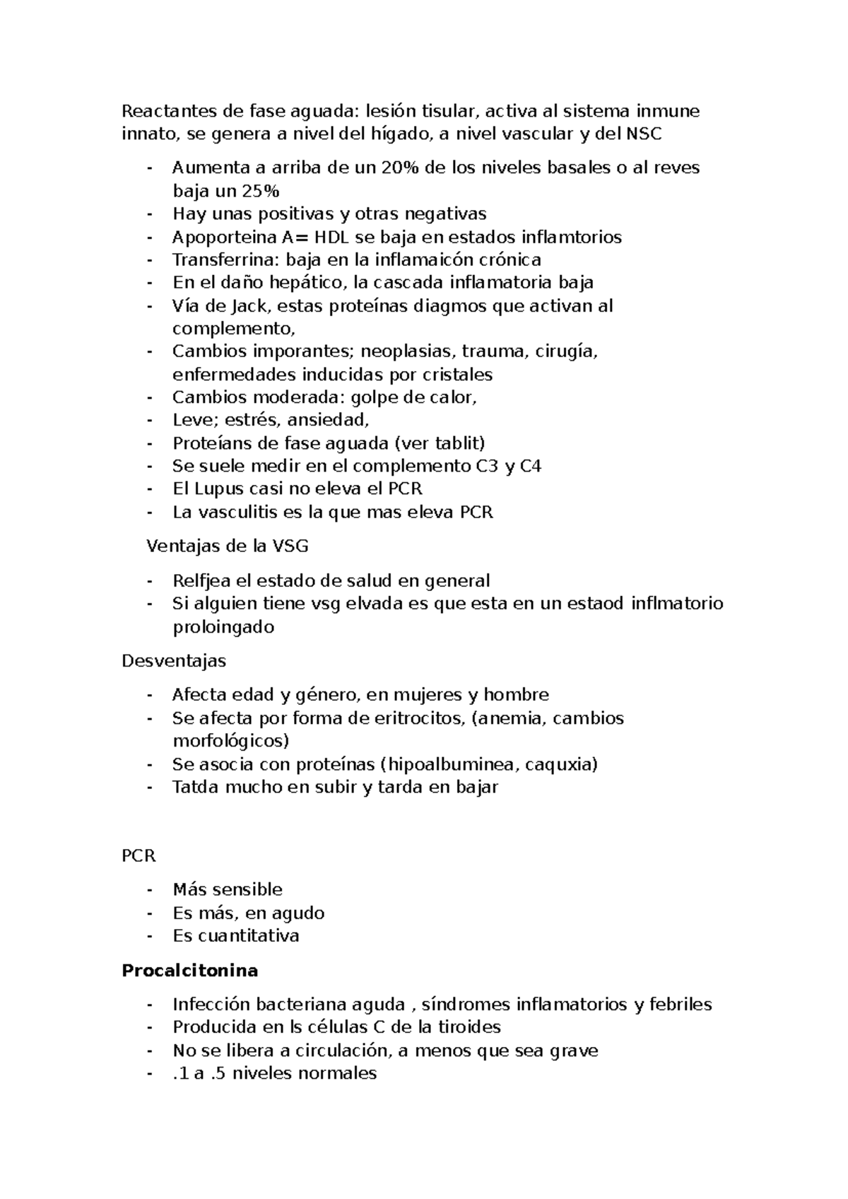 Reactantes de Fase Aguada: Lesiones Tisulares y Respuesta Inmunitaria ...