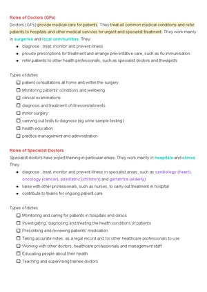 Unit 2: Working in Health and Social Care- Revision Notes on ...