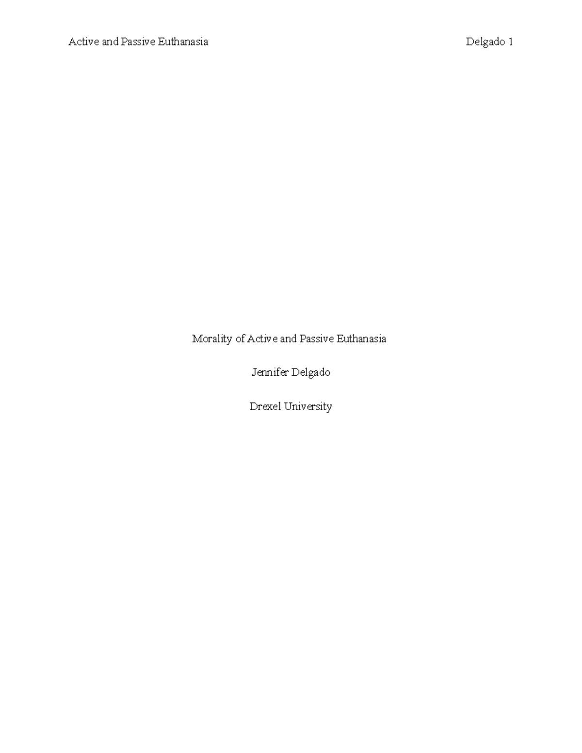 Active And Passive Euthanasia Examples