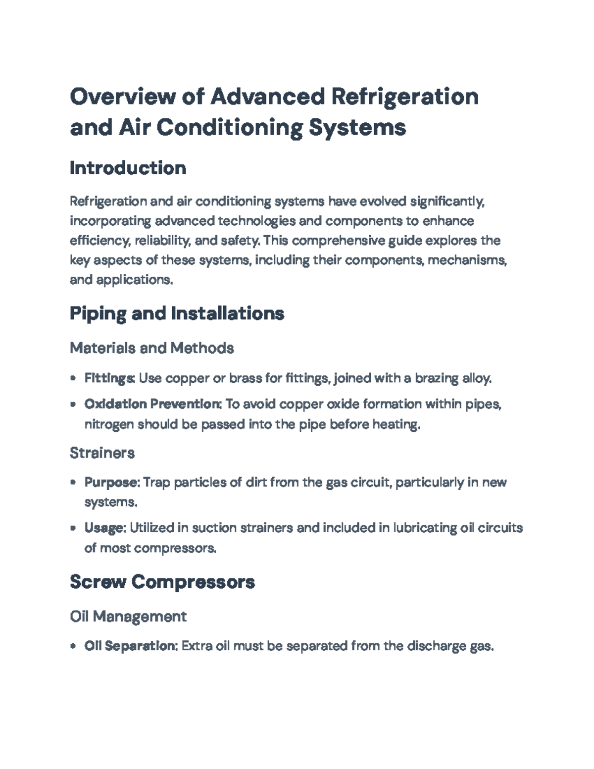 Advanced Refrigeration & AC Systems Overview: Components & Mechanisms ...
