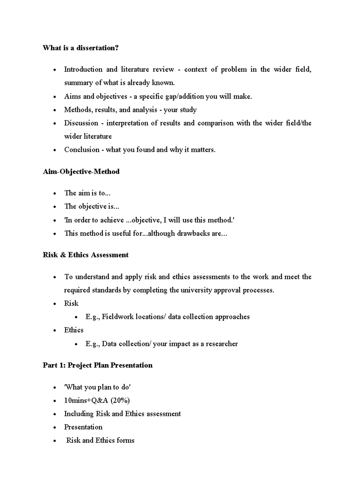 Dissertation Overview: A Comprehensive Guide to Structure and Ethics ...