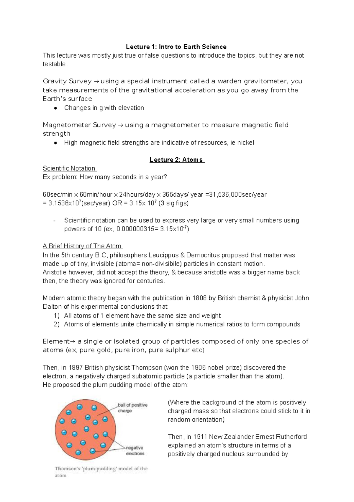 Earth Sci Midterm Notes: Key Concepts & Lectures Summary - Studocu