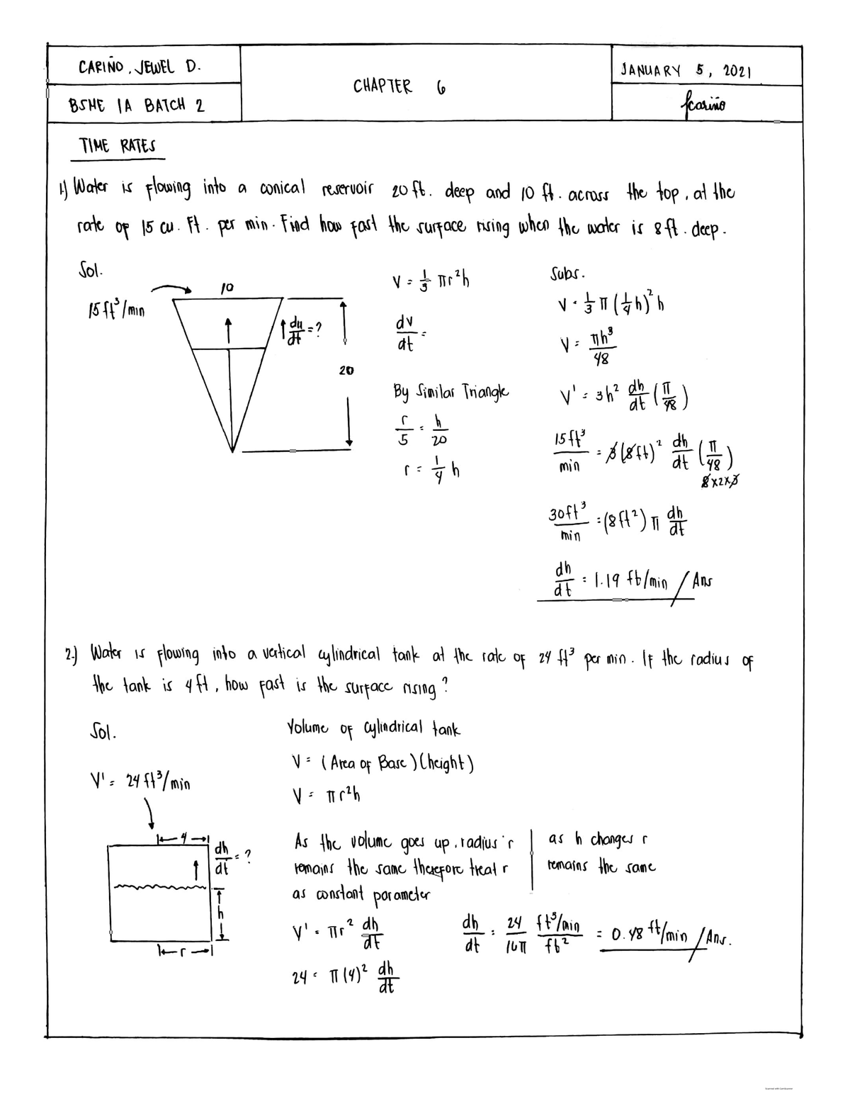 Calculus Notes Chapter 6 Calculus 1 Pangsu Studocu