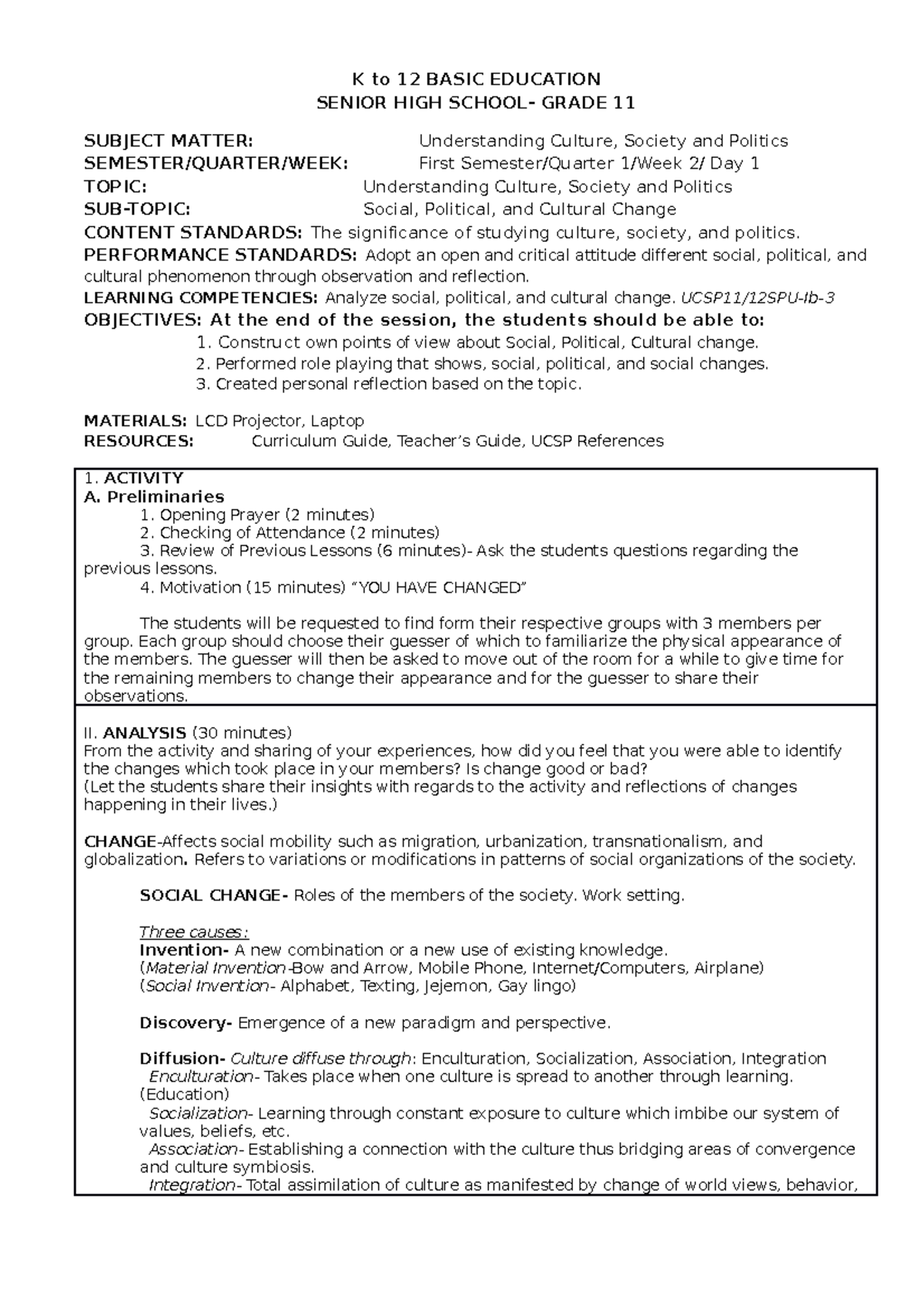 lesson discussions.) ## MODIFIED TITLE 430594273 Detailed Lesson Plan ...