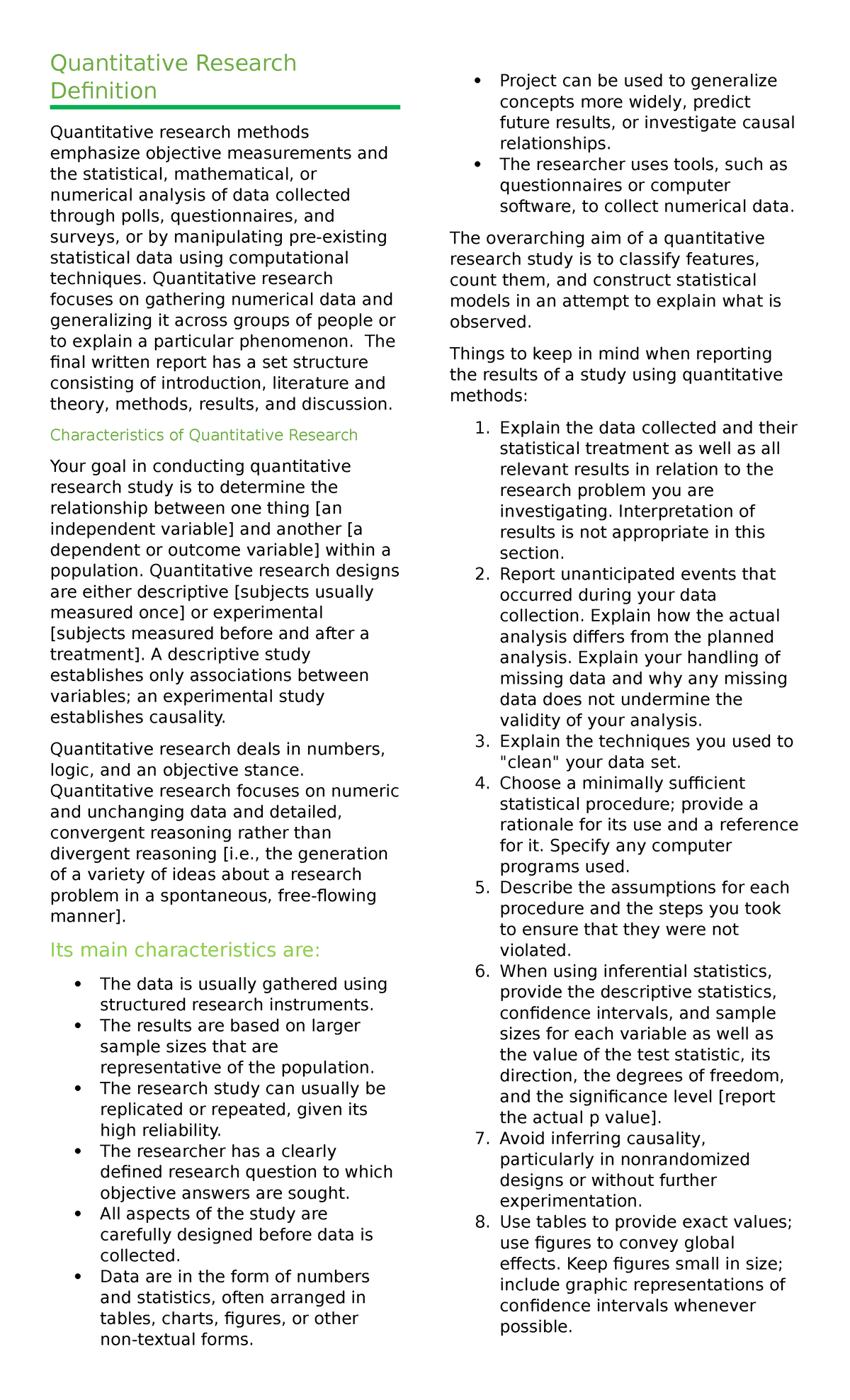 Quantitative Research Overview and Methodological Insights - Studocu
