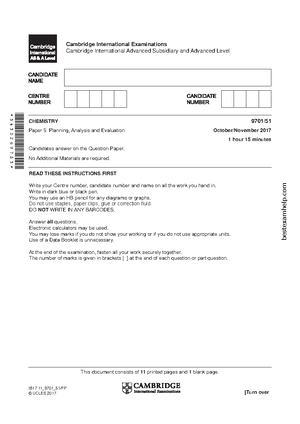 Chemistry Data Booklet - Cambridge International Advanced Subsidiary ...