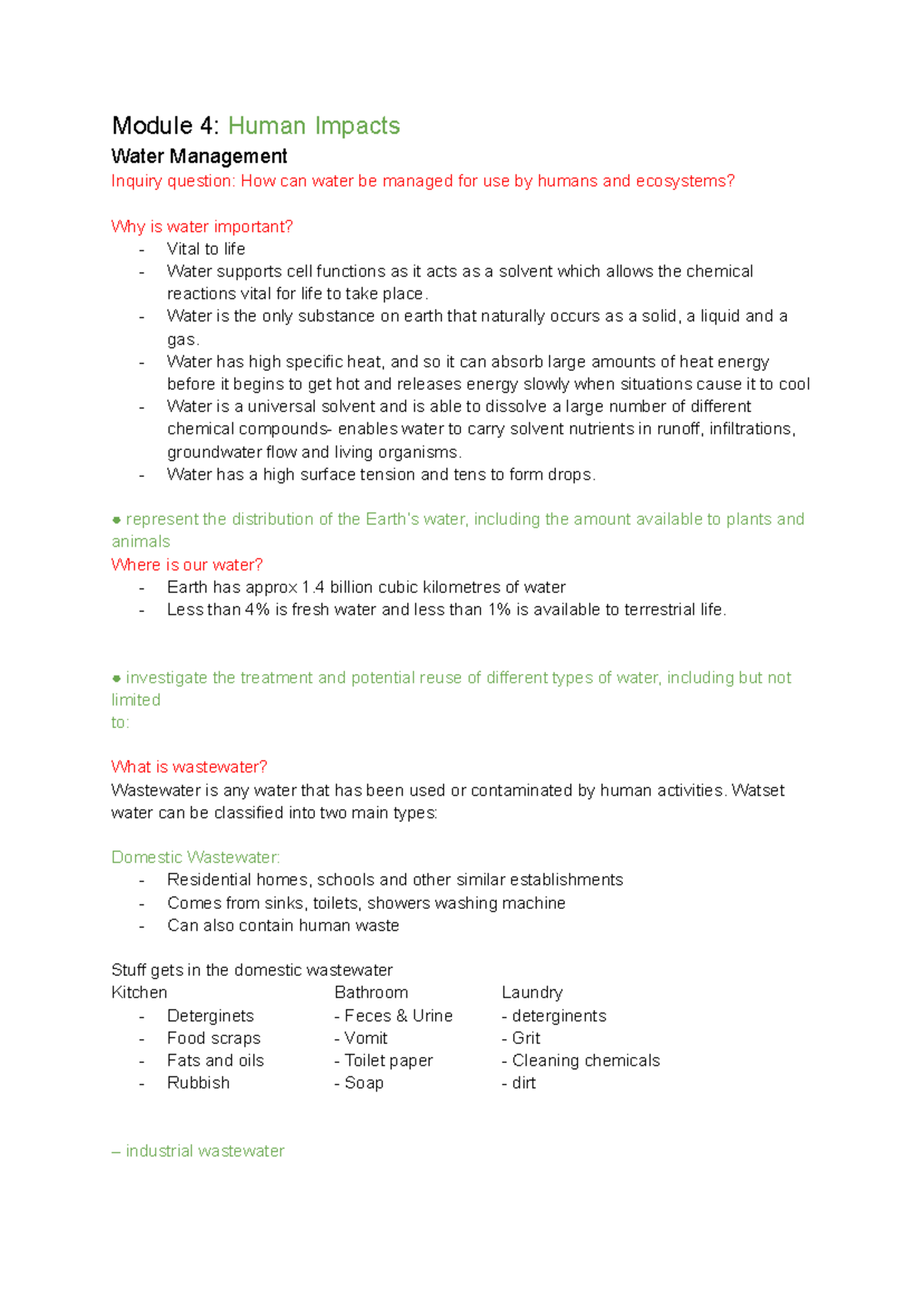 Module 4: Human Impacts - Prelim Notes on Water Management & Ecosystems ...
