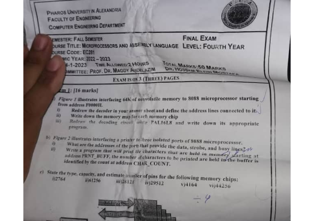 Microprocessors and Assembly Language (EC 281) - Fall Final Exam Review - Studocu