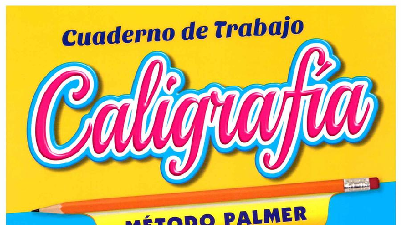 Cuaderno de Trabajo Caligrafía Método Palmer 3er Grado Primaria - Studocu