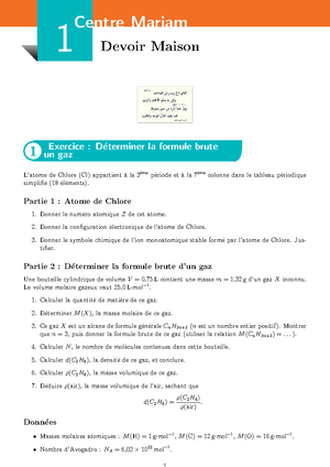 Exercice 28 Suivi temporel d'une transformation chimique (Pr Chargui ...