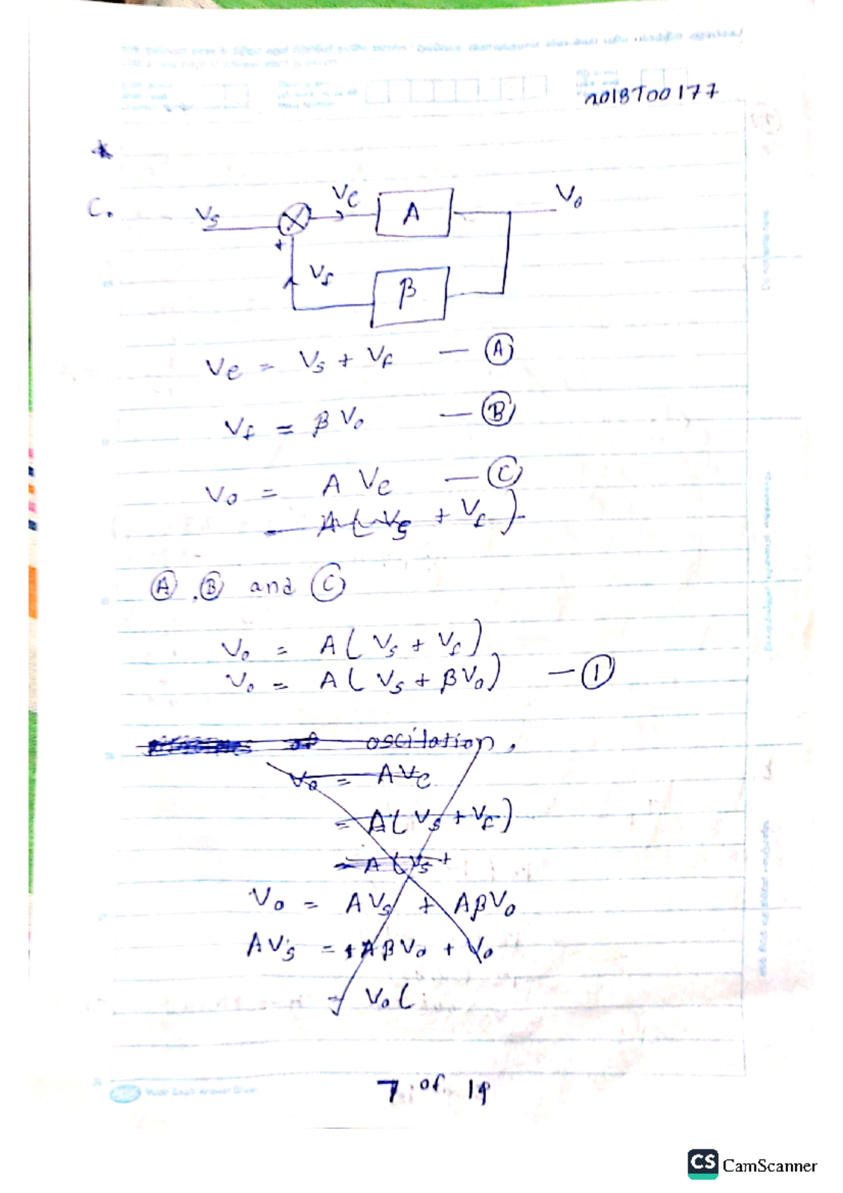 IA 2012 ADE II 2020 Answers-7 - Physics - 2018700177 C. ve Vo Vs x A Vs ...