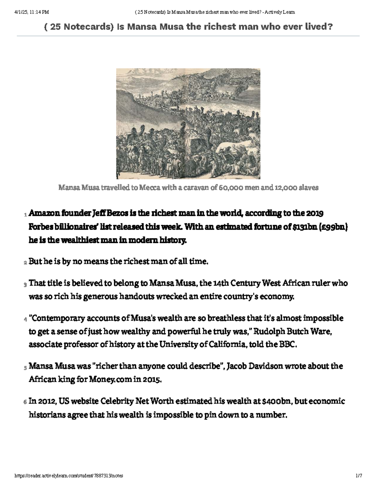 Mansa Musa: The Richest Man in History? - A Comprehensive Analysis ...