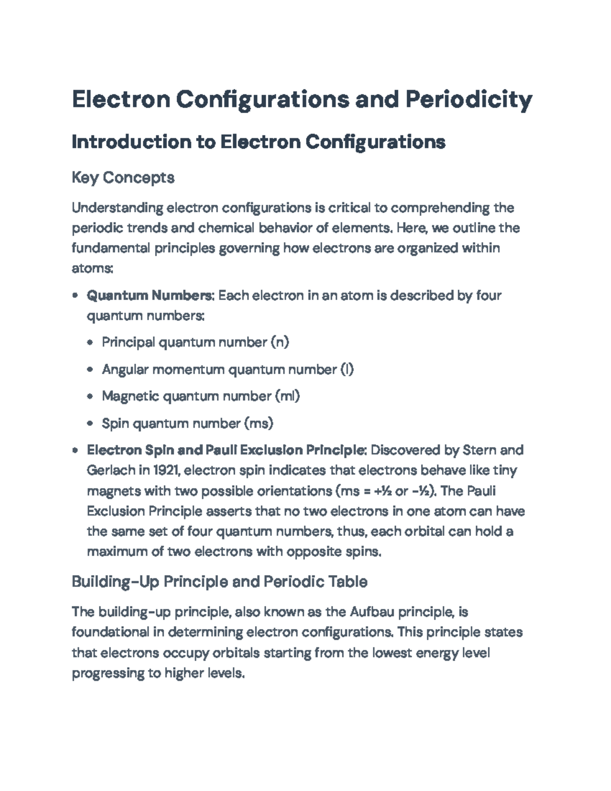 Understanding Electron Configurations and Periodicity in Chemistry ...