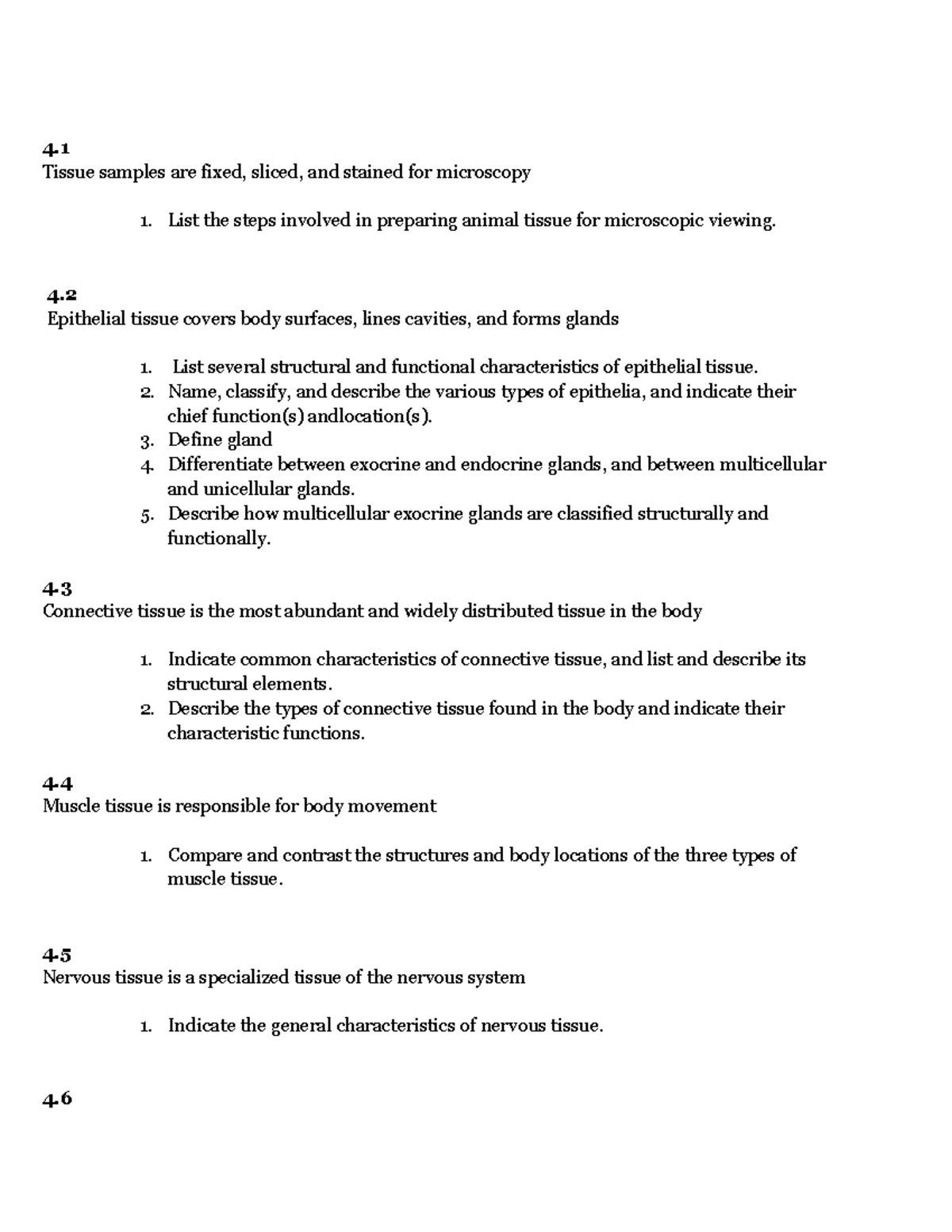 AP1 Exam 2 Study Guide: Tissue Types, Structures & Functions - Studocu