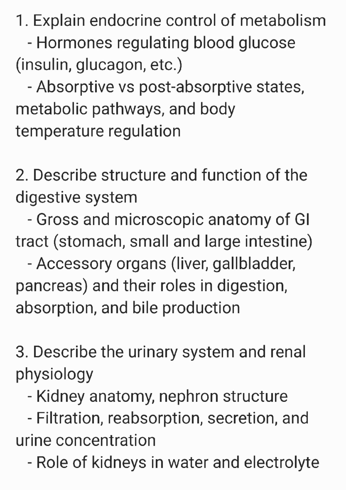 ANP 1107 Lecture Notes: Endocrine, Digestive, Urinary & Reproductive ...