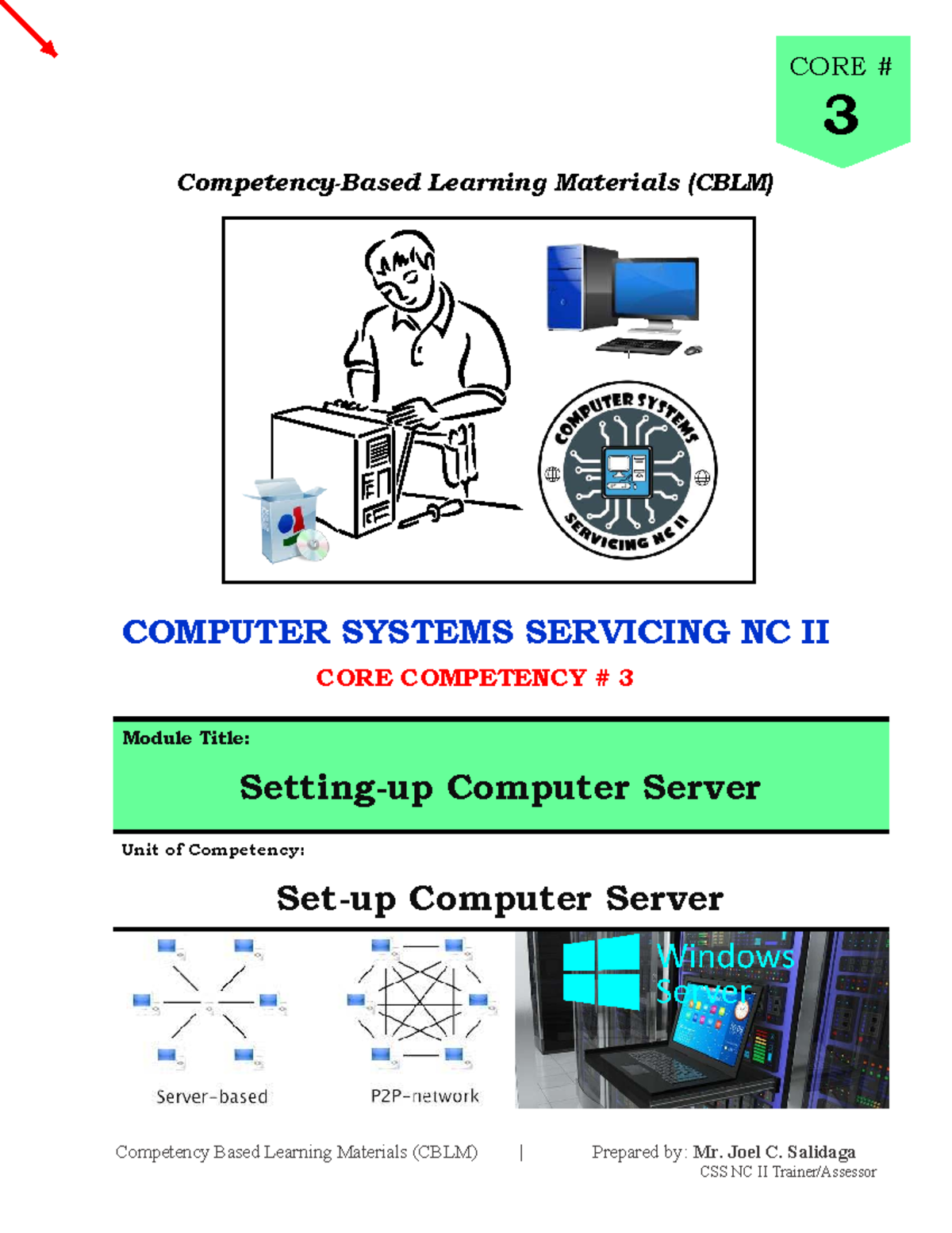 CORE 3 CBLM: Computer Server Setup for CSS NC II Module - Studocu