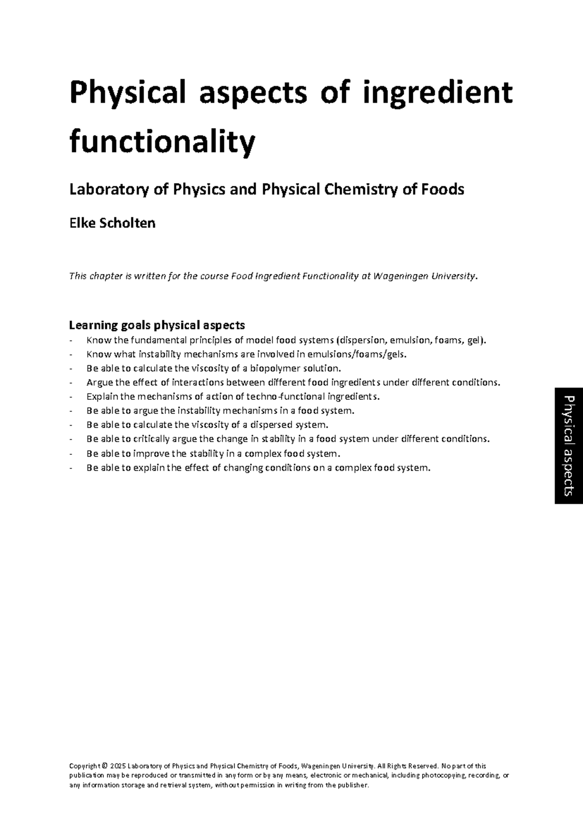 3-FIF Reader: Physical Aspects of Ingredient Functionality (2025 ...