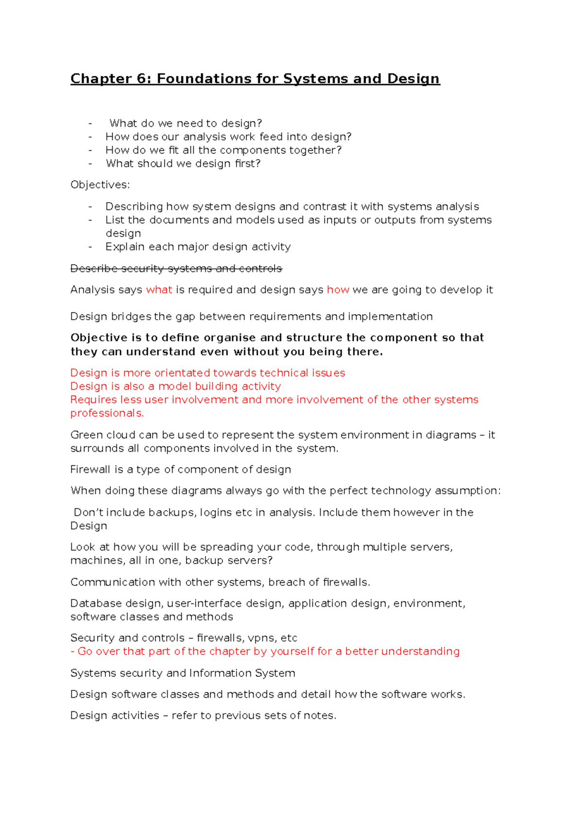 Chapter 6: Foundations for Systems Design & Analysis - Studocu
