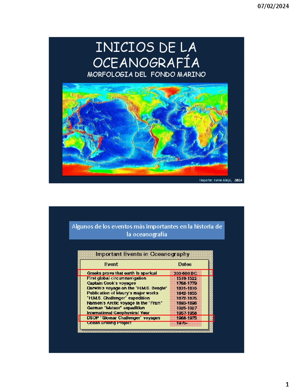 Oceanografía Geológica Proyecto Océanos Oceanografía Física.